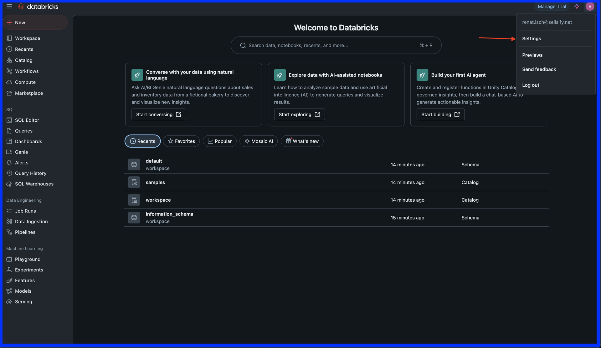 Access Databricks data with PAT (personal access token) from Alteryx One